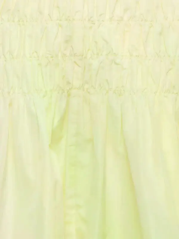 Maje Shirred Taffeta Midi Skirt