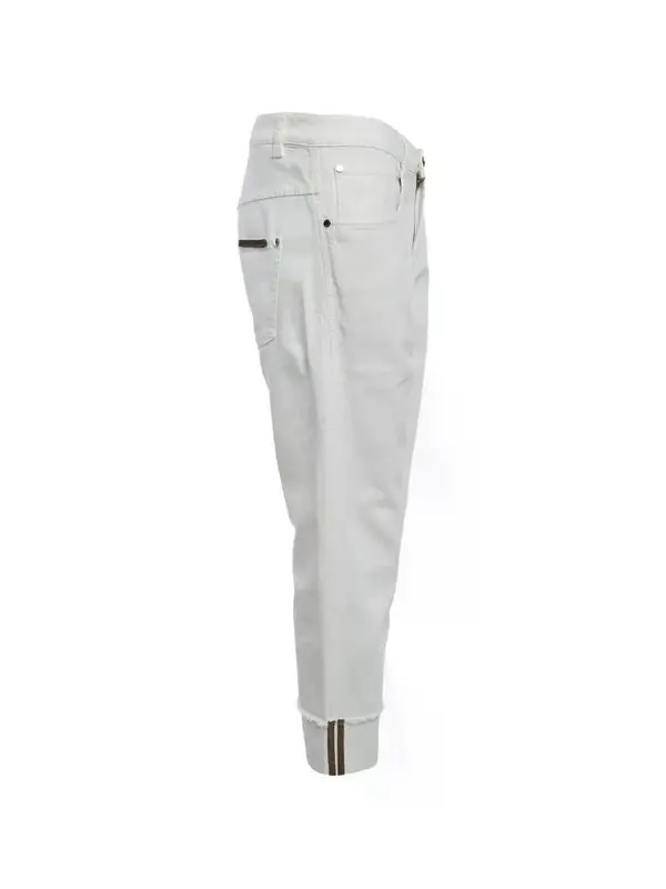 Brunello Cucinelli Raw-edge Cropped Leg Jeans