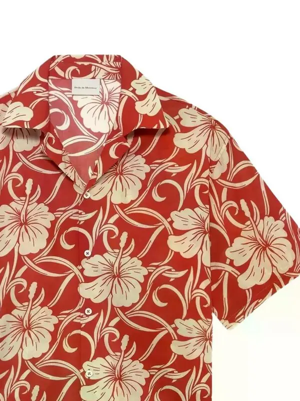 Drole De Monsieur Hibiscus-monogram Print Shirt