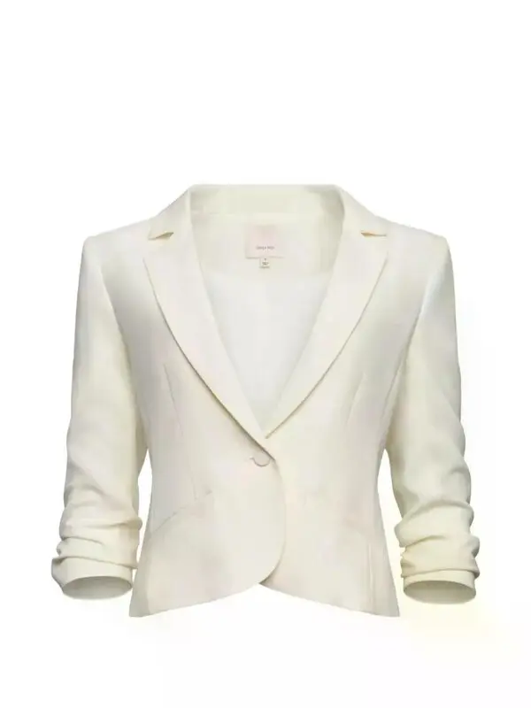 Cinq À Sept Le Petit Khloe Ruched-sleeve Blazer - Neutrals