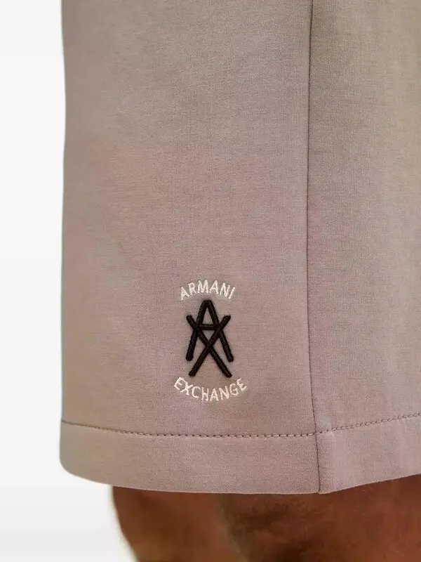 Armani Exchange Logo Embroidered Elasticated Shorts