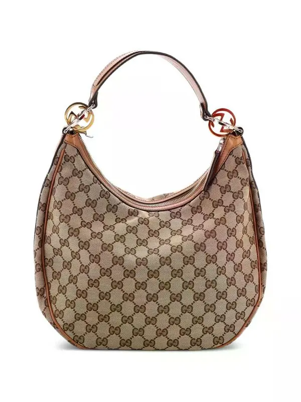 Gucci Gg Canvas Medium Hobo Bag - Brown