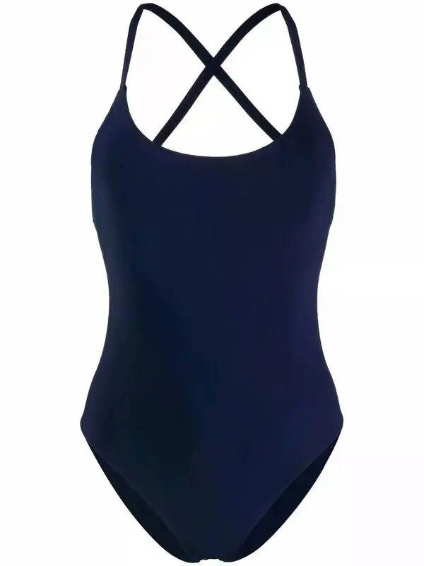 LIDO Criss-cross Back Swimsuit - Blue