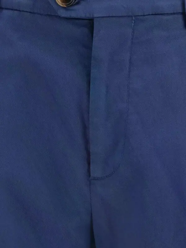 Brunello Cucinelli Pleated Garment-dyed Trousers - Blue