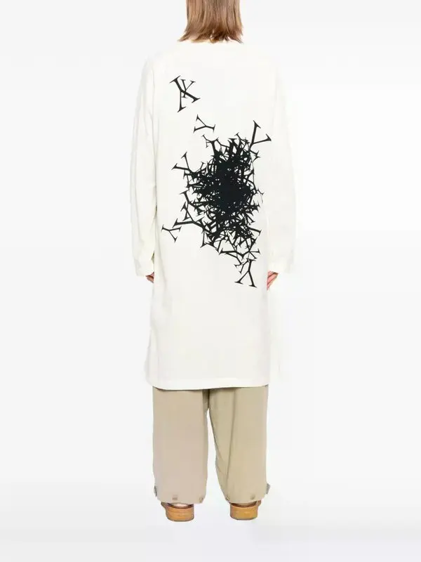 Yohji Yamamoto Graphic-printed Coat