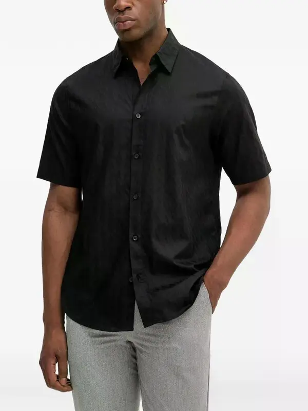 Armani Exchange Logo-jacquard Short-sleeve Shirt