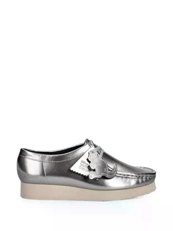 Clarks Wallabees Metallic Loafers - Silver