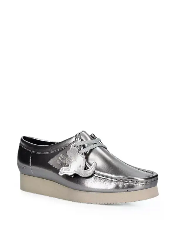Clarks Wallabees Metallic Loafers - Silver