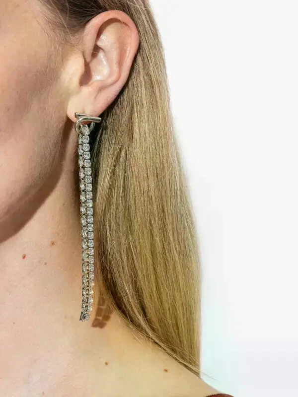 FERRAGAMO Gancini Crystal-embellished Drop Earrings