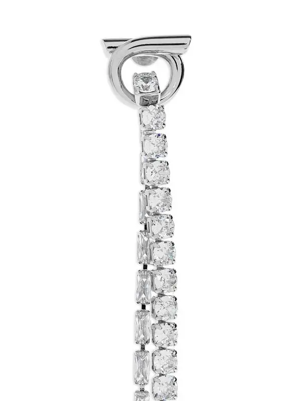 FERRAGAMO Gancini Crystal-embellished Drop Earrings