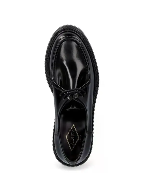 ADIEU PARIS Leather Ridged-sole Lace-up Derby Shoes