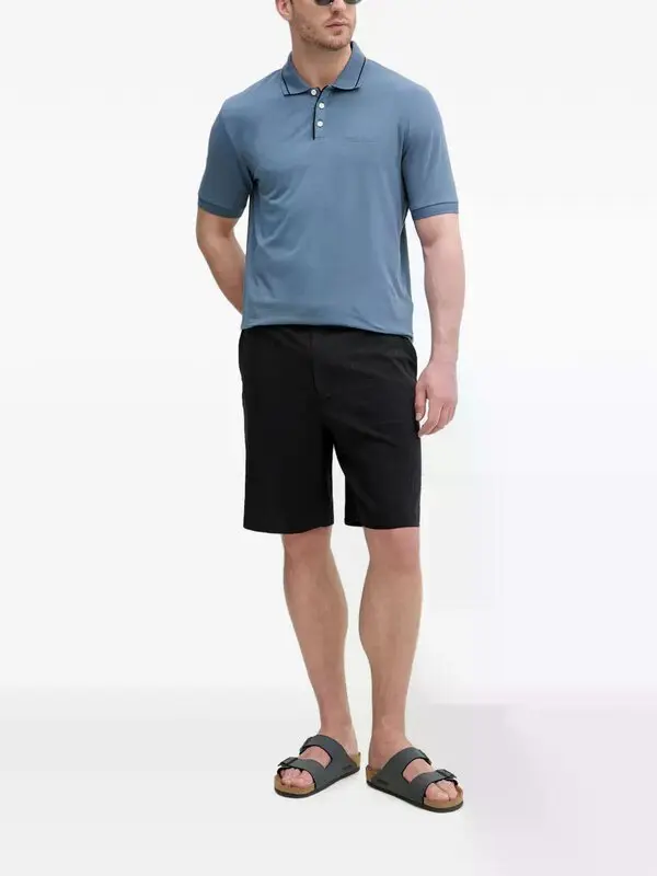 Armani Exchange Logo-embossed Short-sleeve Polo Shirt