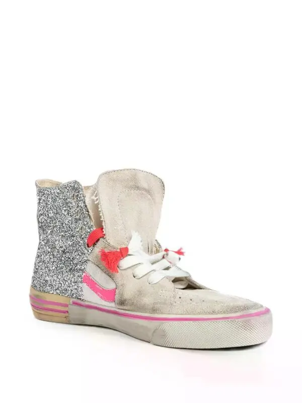 PAUL EASTERLIN Glitter-detail High-top Sneakers