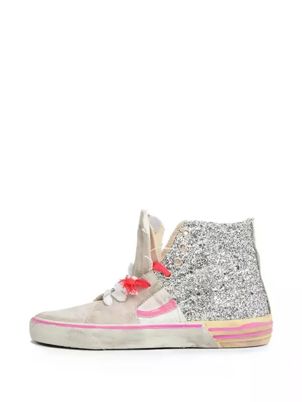 PAUL EASTERLIN Glitter-detail High-top Sneakers