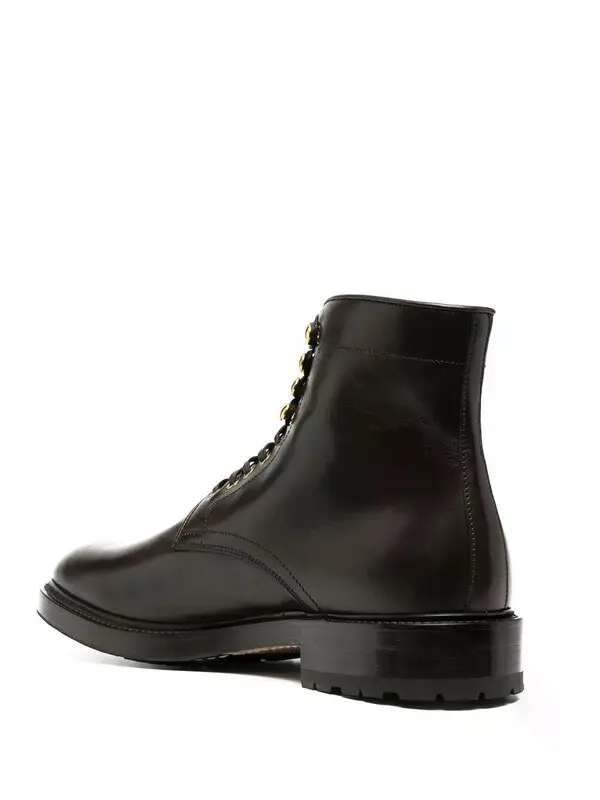 SCAROSSO Eyelet-detail Lace-up Boots