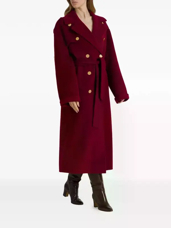 Alberta Ferretti Double-breasted Belted Coat