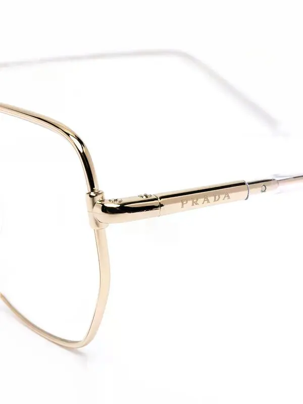 Prada Oval Wire-frame Optical Glasses