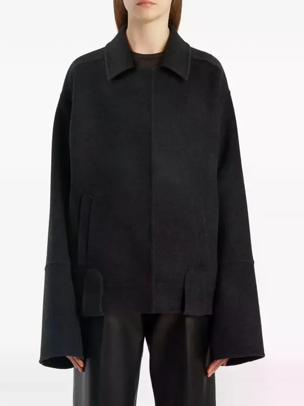 Khaite Alder Jacket In Charcoal Wool
