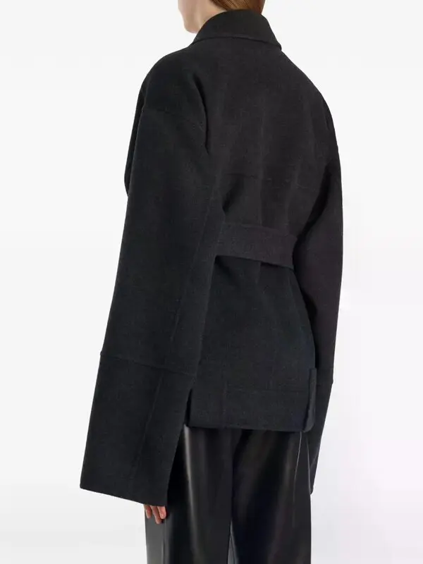 Khaite Alder Jacket In Charcoal Wool