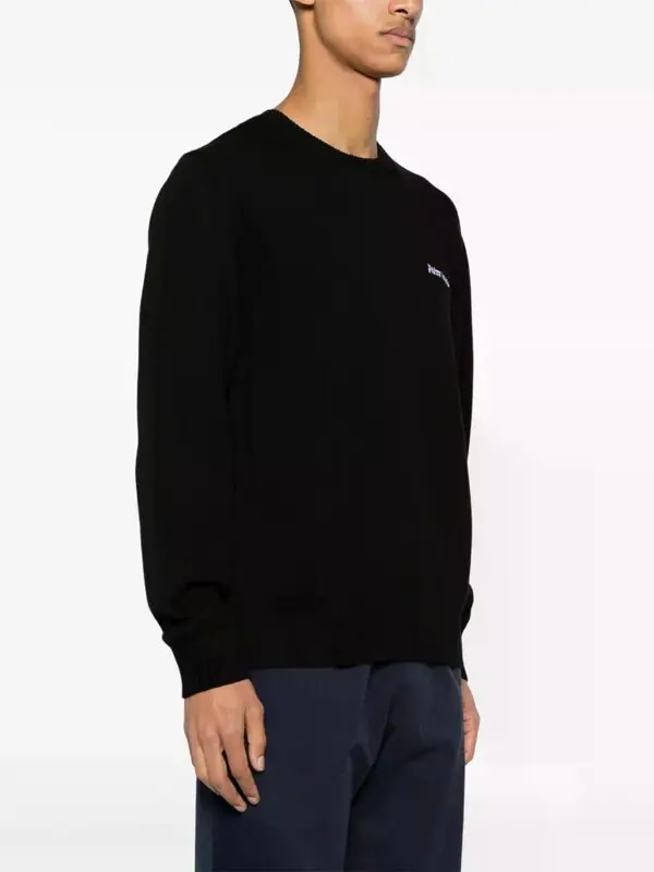 Palm Angels Logo Embroidered Cotton Jumper