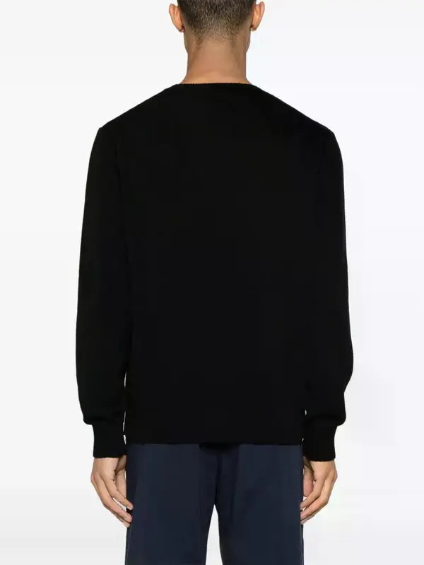 Palm Angels Logo Embroidered Cotton Jumper