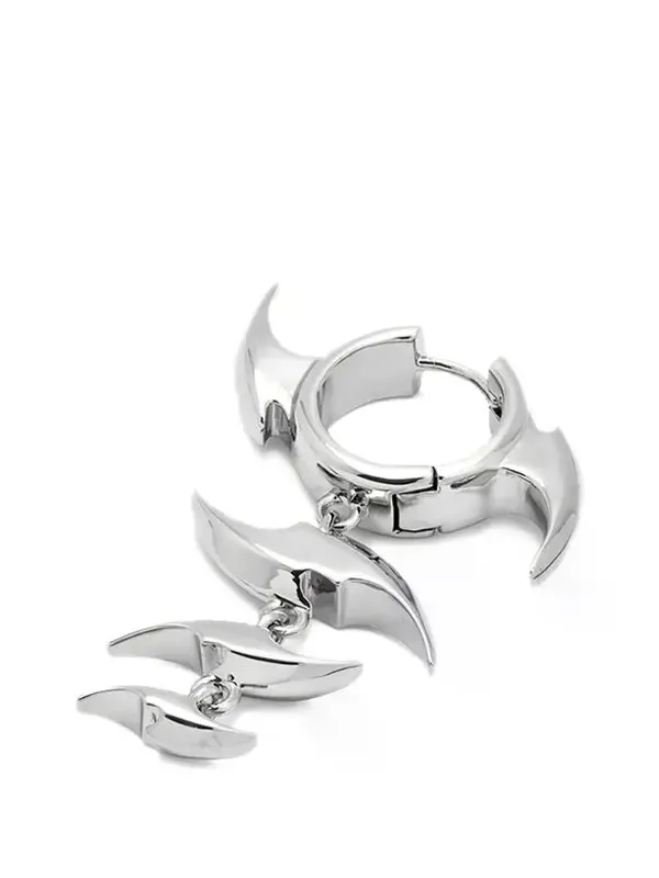 YOJ X Cutout Claw-charm Hoop Earring