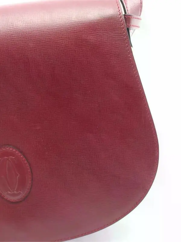 Cartier Bordeaux Leather Shoulder Bag