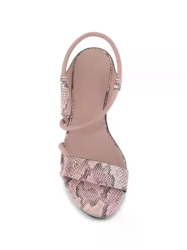 DEL CARLO Snakeskin-effect Slingback Sandals