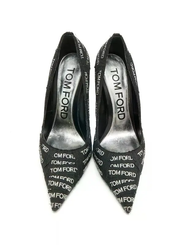 TOM FORD Logo-print Pointed-toe Pumps
