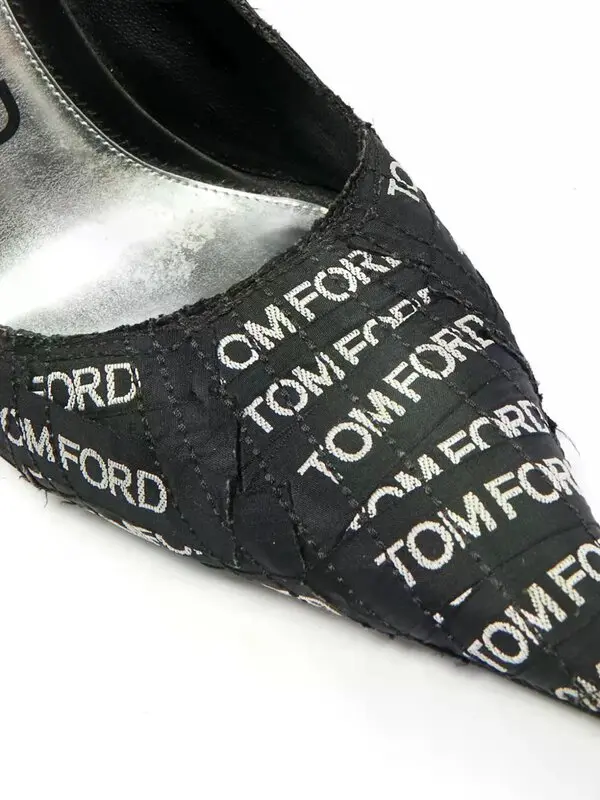 TOM FORD Logo-print Pointed-toe Pumps