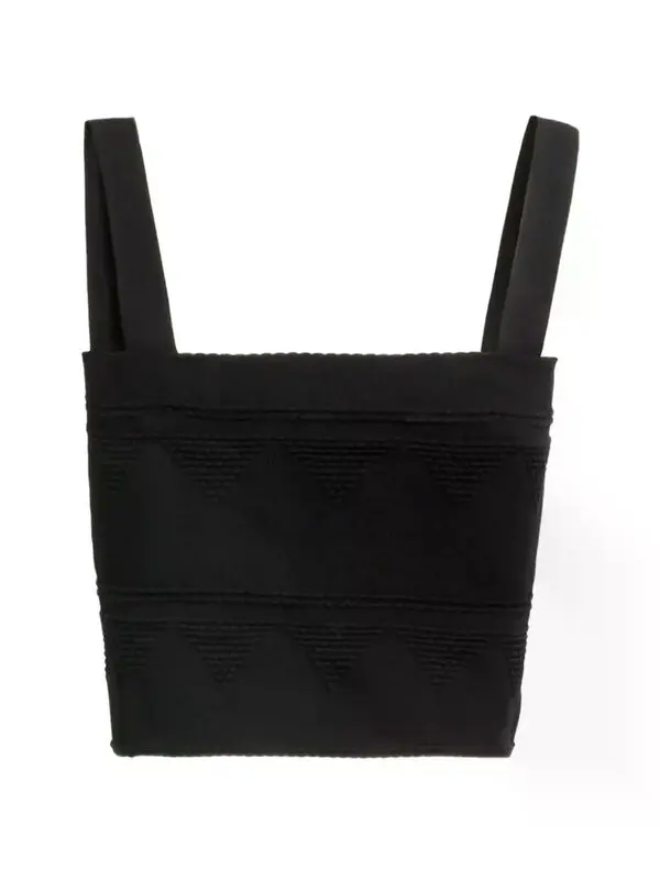 Elie Saab Ribbed Knit Cropped Top