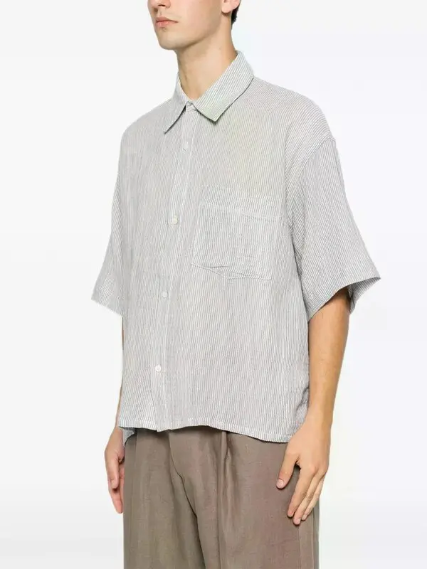 WON HUNDRED Striped Short-sleeve Shirt