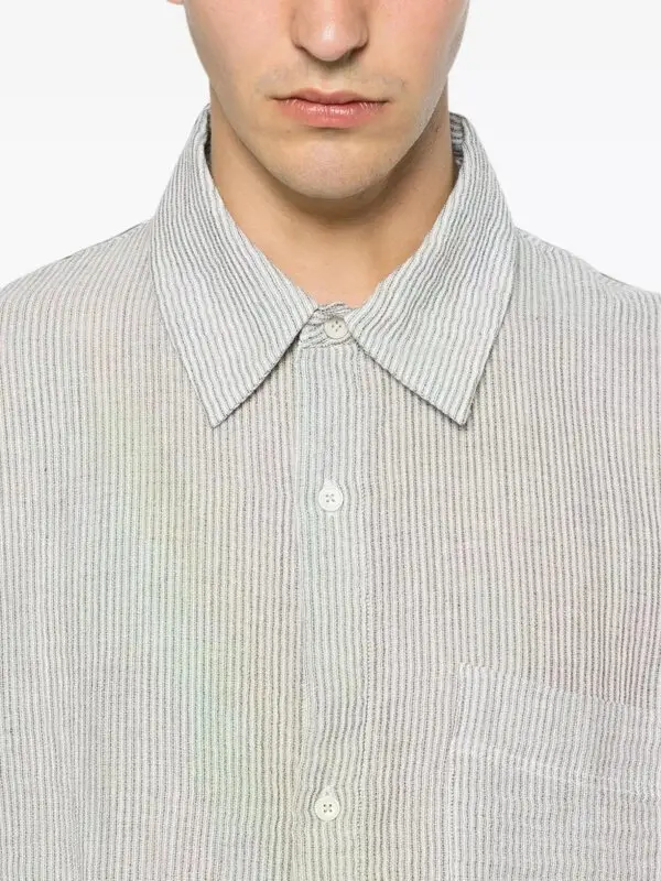 WON HUNDRED Striped Short-sleeve Shirt
