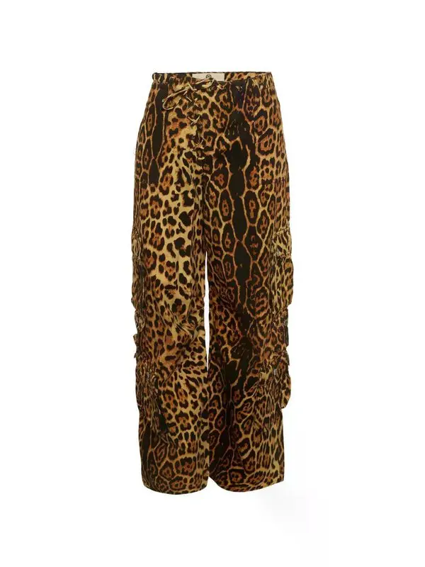 424 Leopard Print Cargo Pants
