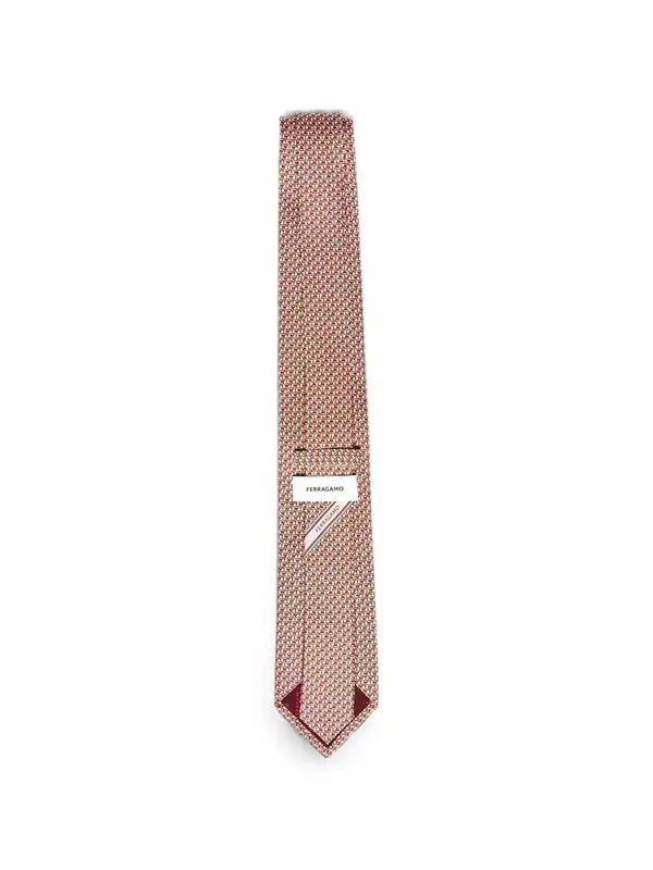 FERRAGAMO Silk Sailboat Print Neck Tie