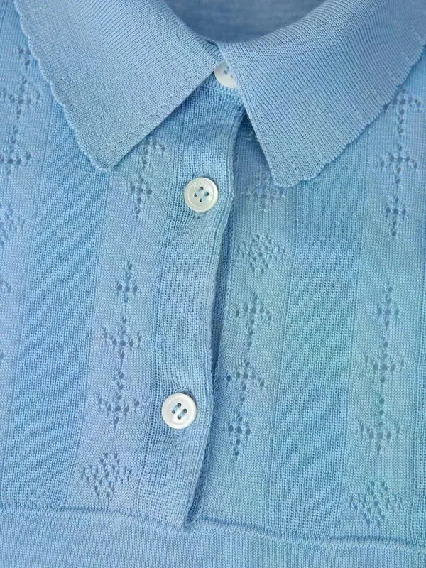 Marni Pointelle Knit Polo Shirt