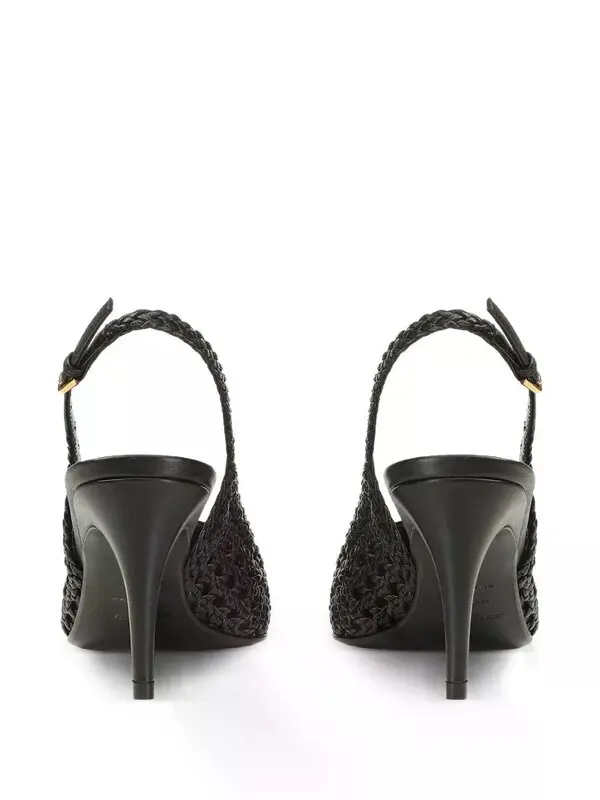 SERGIO ROSSI Braided Slingback Sandals