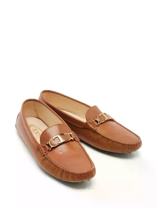 TOD'S Gommino Leather Loafers - Brown