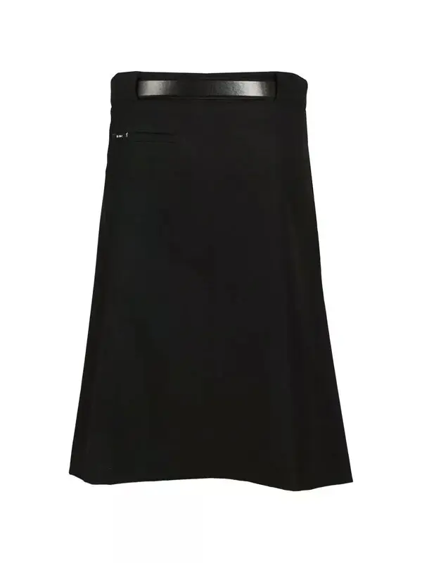 Attico Belted Asymmetric Skirt