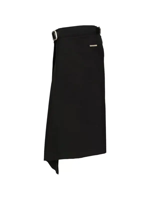 Attico Belted Asymmetric Skirt