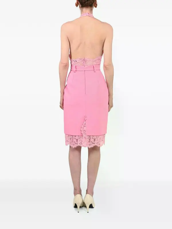 ROWEN ROSE Lace Halterneck Bodysuit