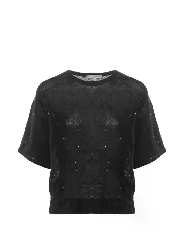 Antonelli Firenze Sequin Embellished Knit T-shirt