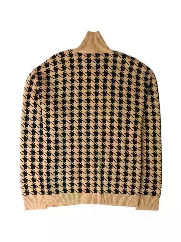 PATTA Houndstooth Zip-up Cardigan