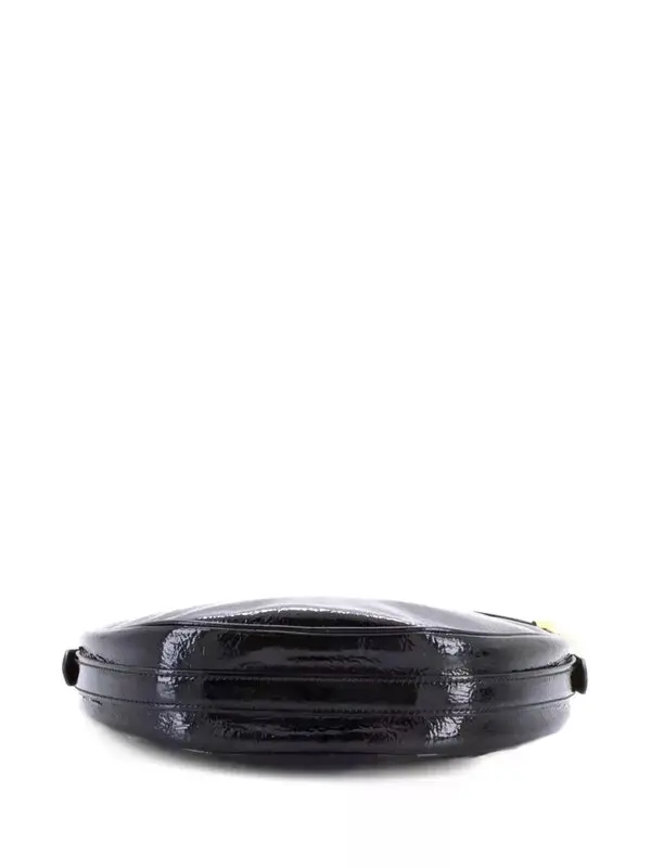 Prada Arqué Half Moon Vernice Small Hobo Bag - Black