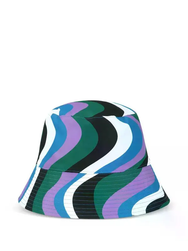 DAZE DAYZ Abstract Print Bucket Hat - Blue
