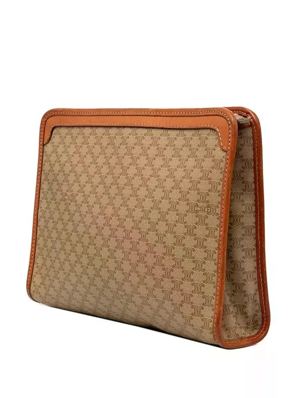 Celine 2008 Macadam Coated Canvas Clutch Bag