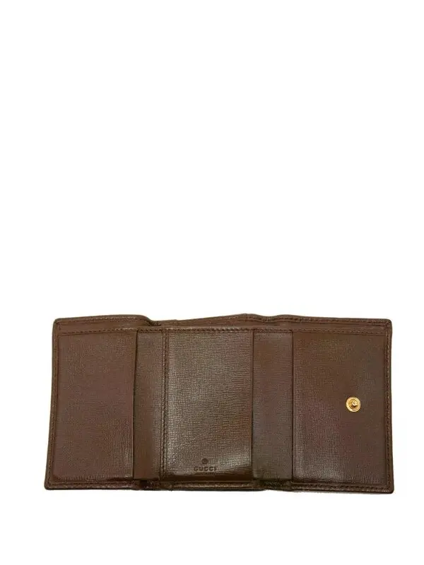 Gucci 2016-2026 Gg Supreme Horsebit 1955 Trifold Wallet Small Wallets