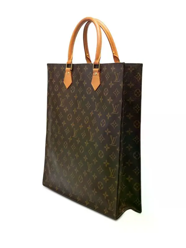 LOUIS VUITTON Monogram Sac Plat Tote Bag - Brown