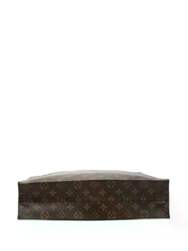 LOUIS VUITTON Monogram Sac Plat Tote Bag - Brown