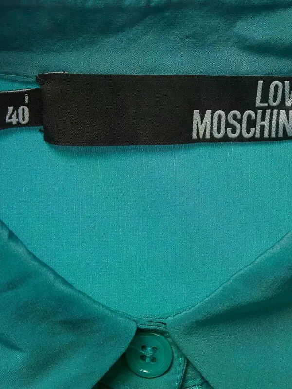 Moschino Ruffled Silk Satin Shirt